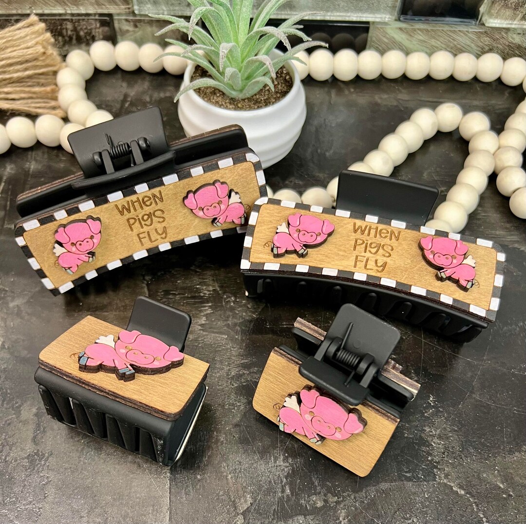 When Pigs Fly Claw-style Hair Clip, Handcrafted - Etsy