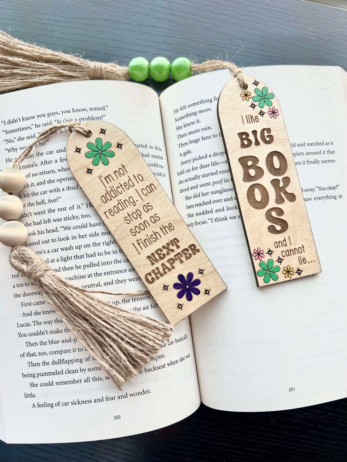 Handmade Wood Bookmark With Bead and Tassel - Etsy