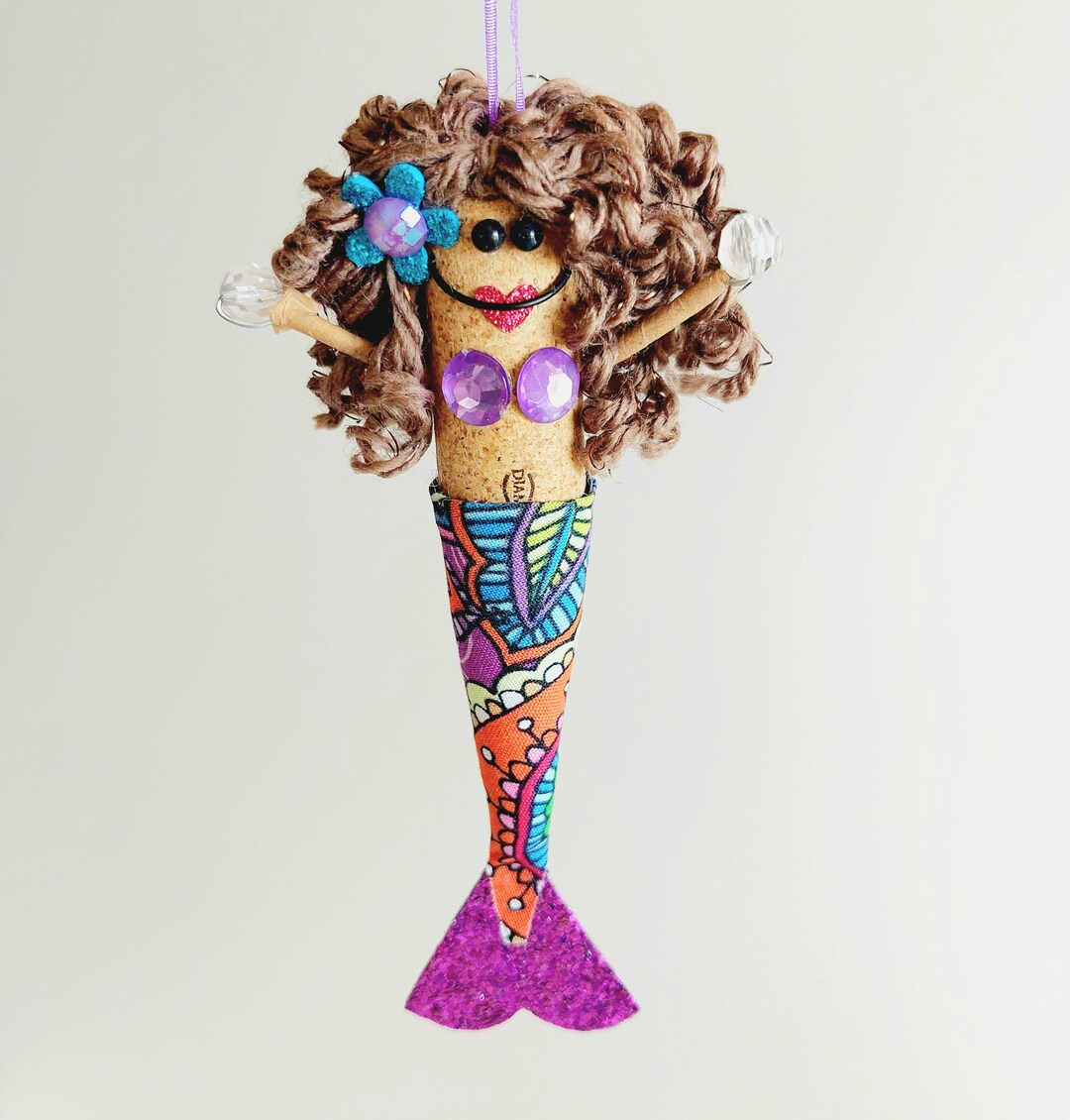 Mermaid Wine Cork, Beachy Gifts, Mermaid Decor, Coastal Decor, Beachy ...