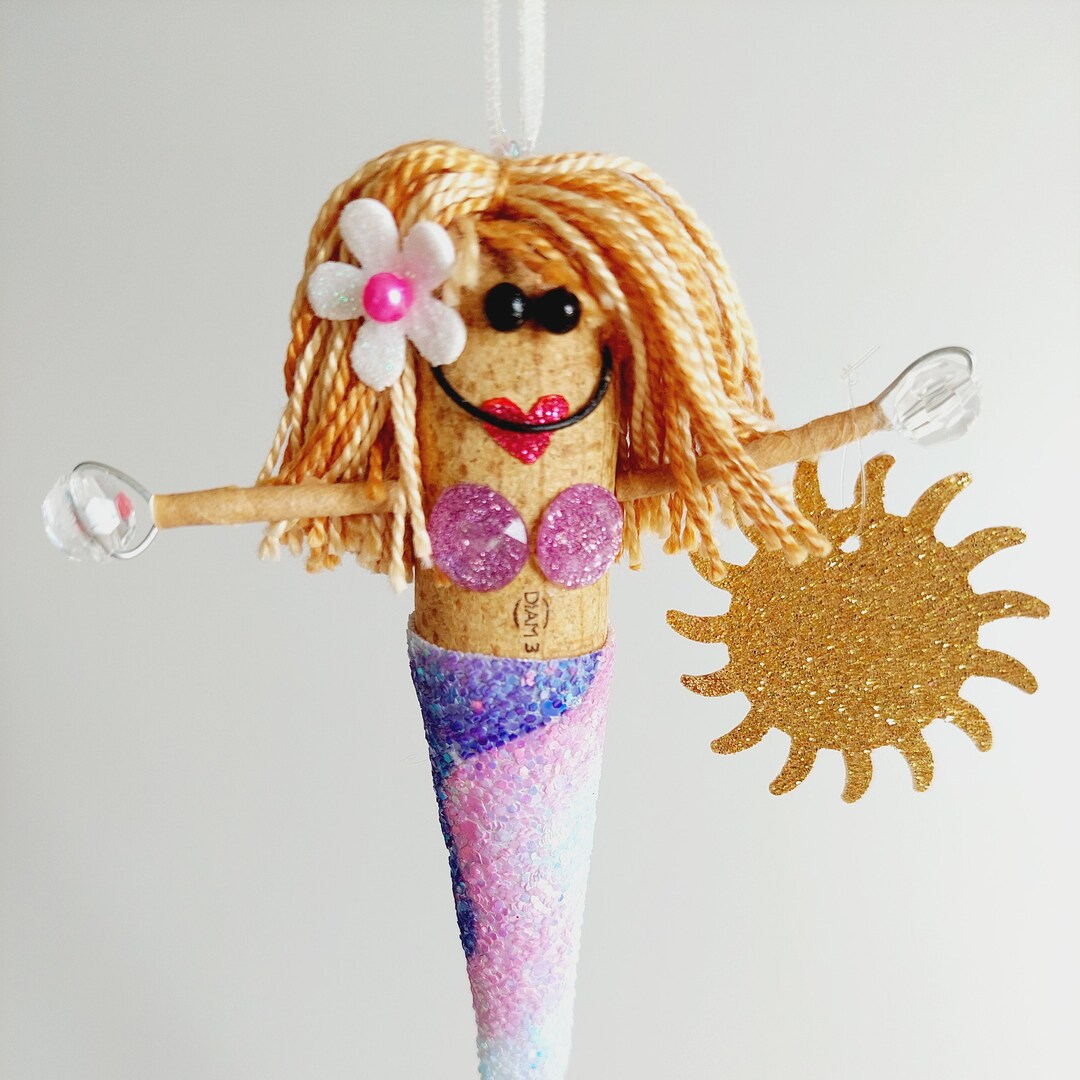 Mermaid Wine Cork, Beachy Gifts, Mermaid Decor, Coastal Decor, Beachy ...