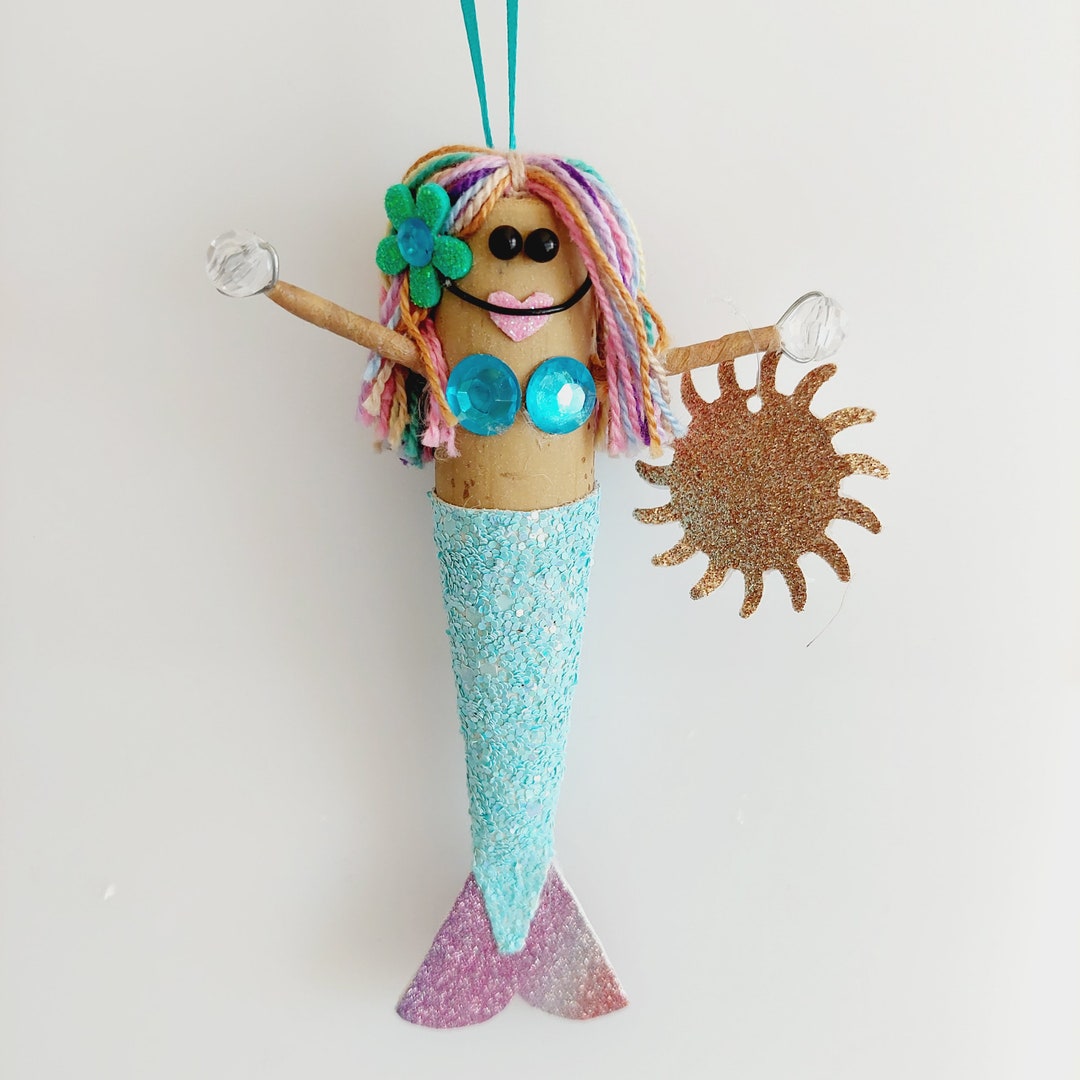 Mermaid Wine Cork, Beachy Gifts, Mermaid Decor, Coastal Decor, Beachy ...