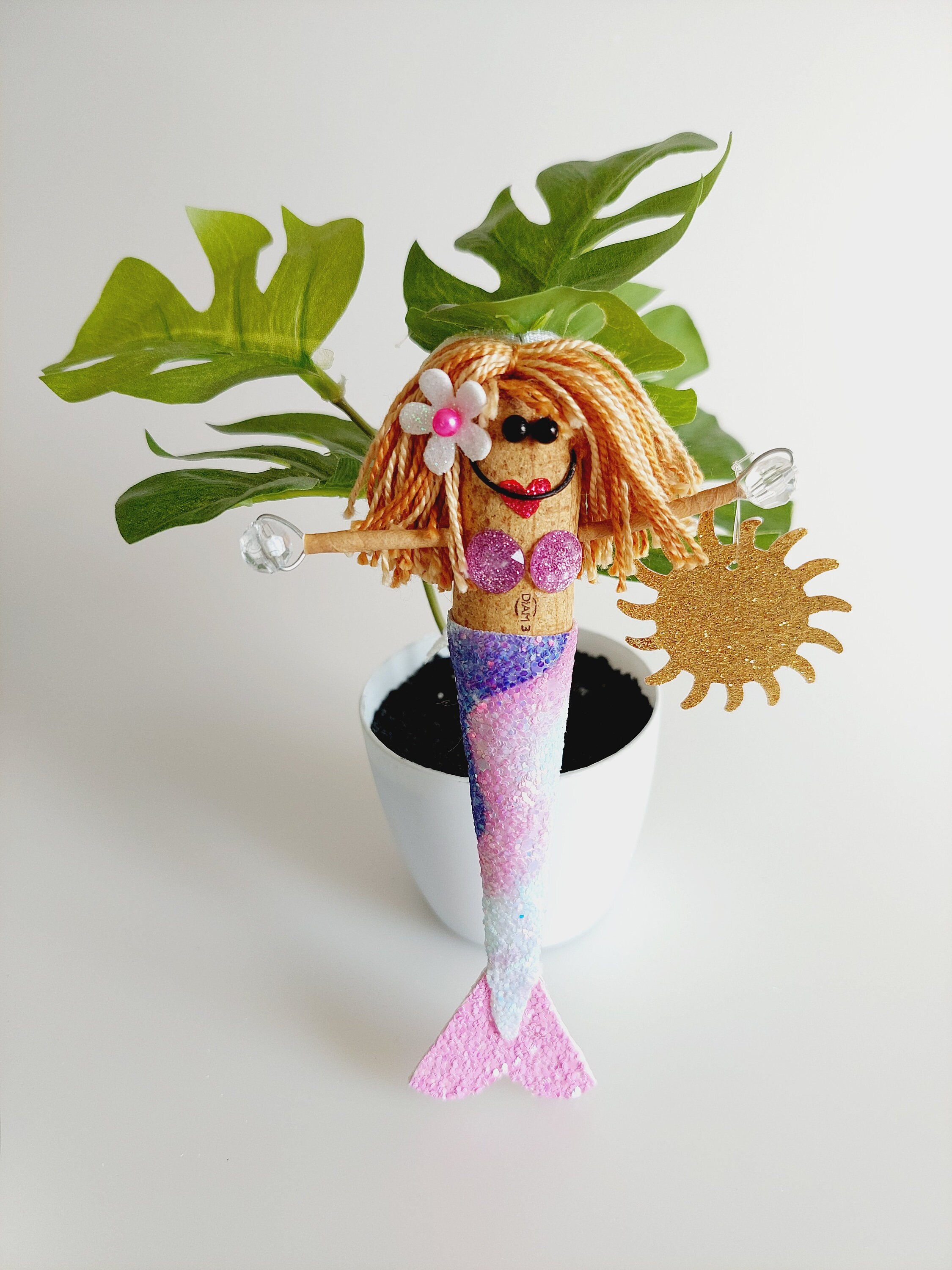 Mermaid Wine Cork Beachy Gifts Mermaid Decor Coastal Decor - Etsy