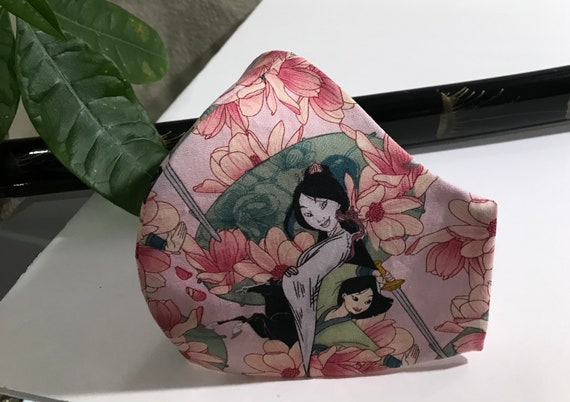 Mulan Disney 3 Layer Reversible Mask With 100% Cotton | Etsy