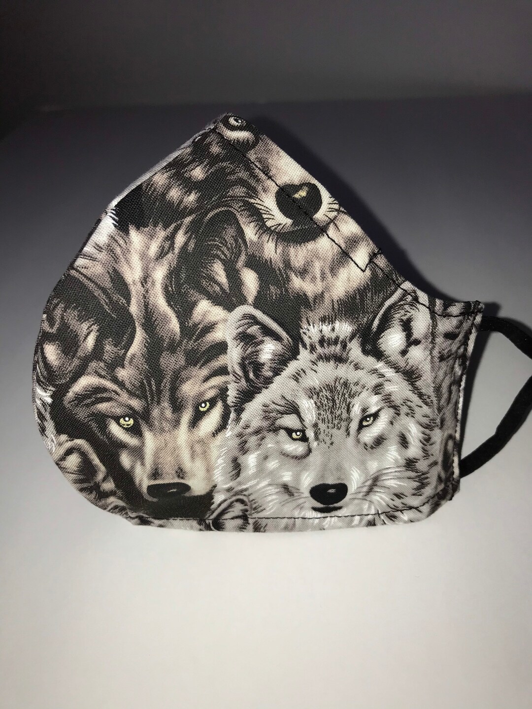 Wolf / Wolves Sketched 3 Layer Reversible Mask With 100% Cotton ...