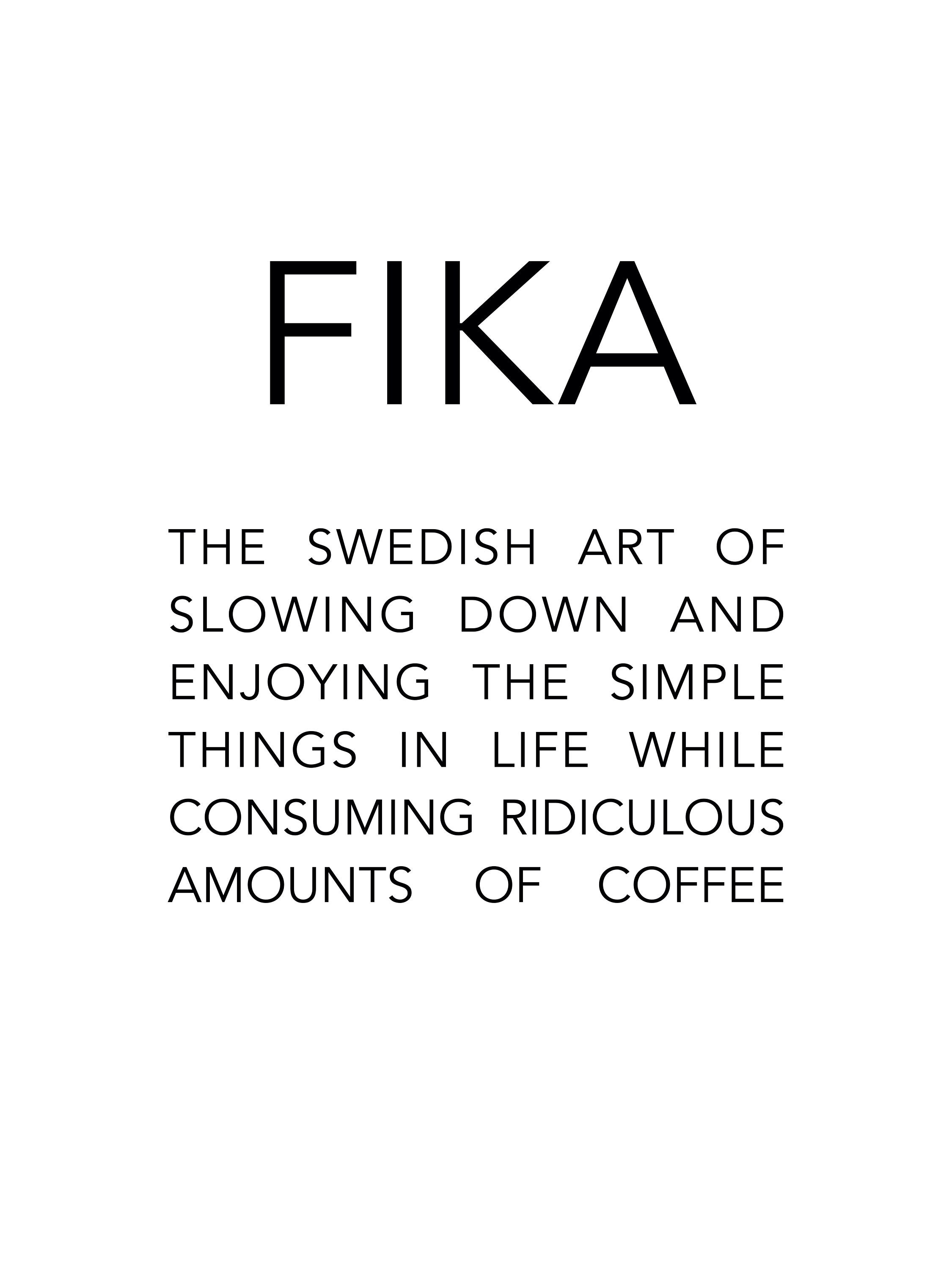 FIKA Poster Downloadable Art Printable Poster Art | Etsy