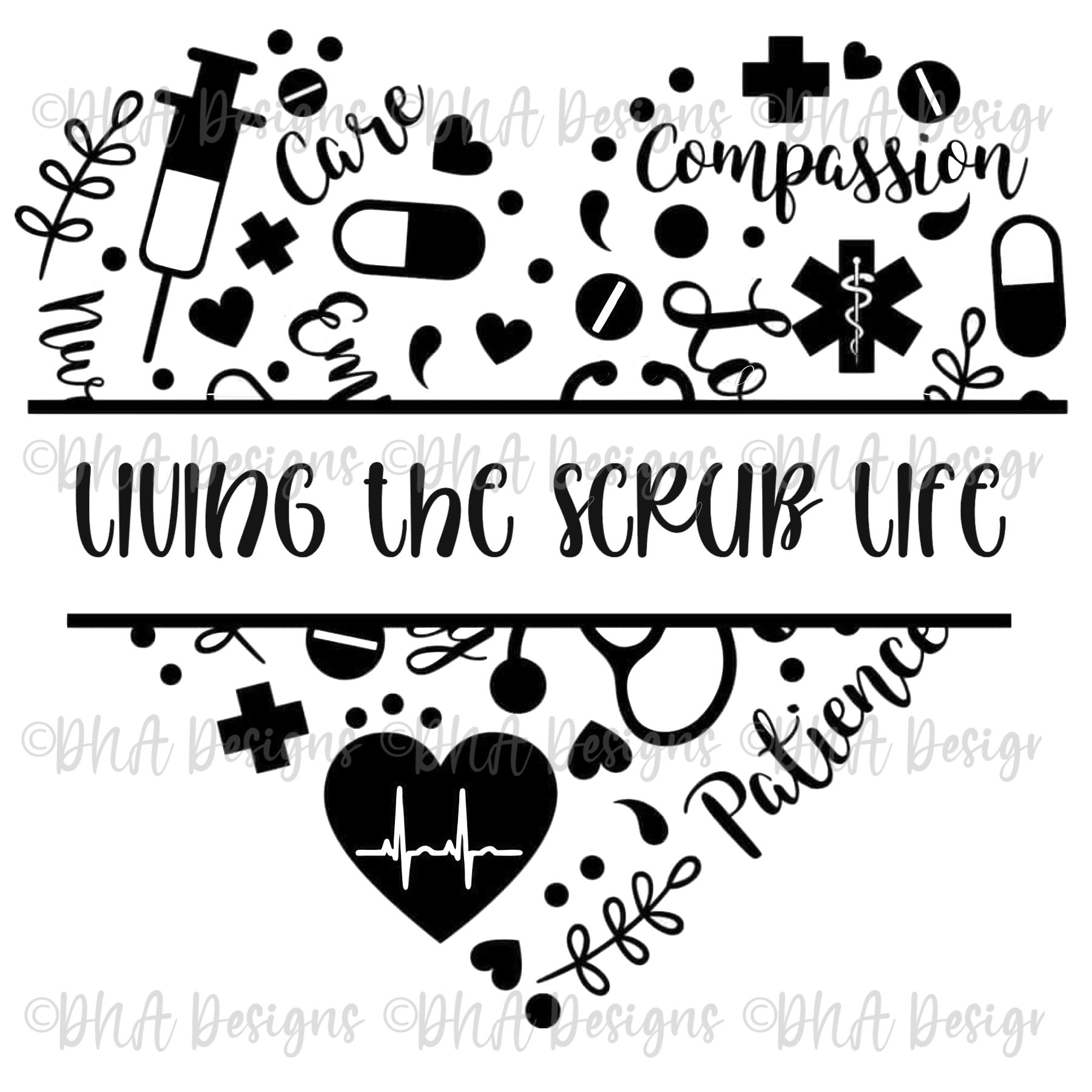 Scrub Life SVG, PNG Digital File - Etsy