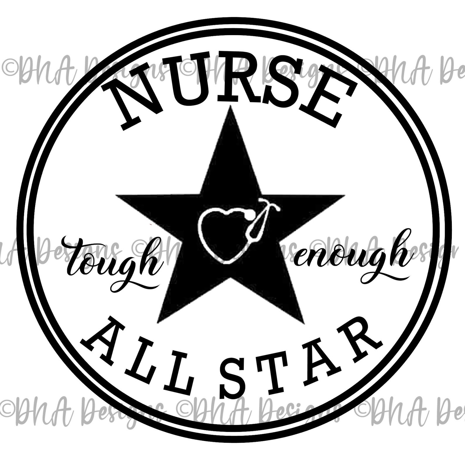 Nurse All Star PNG, SVG Digital Design - Etsy