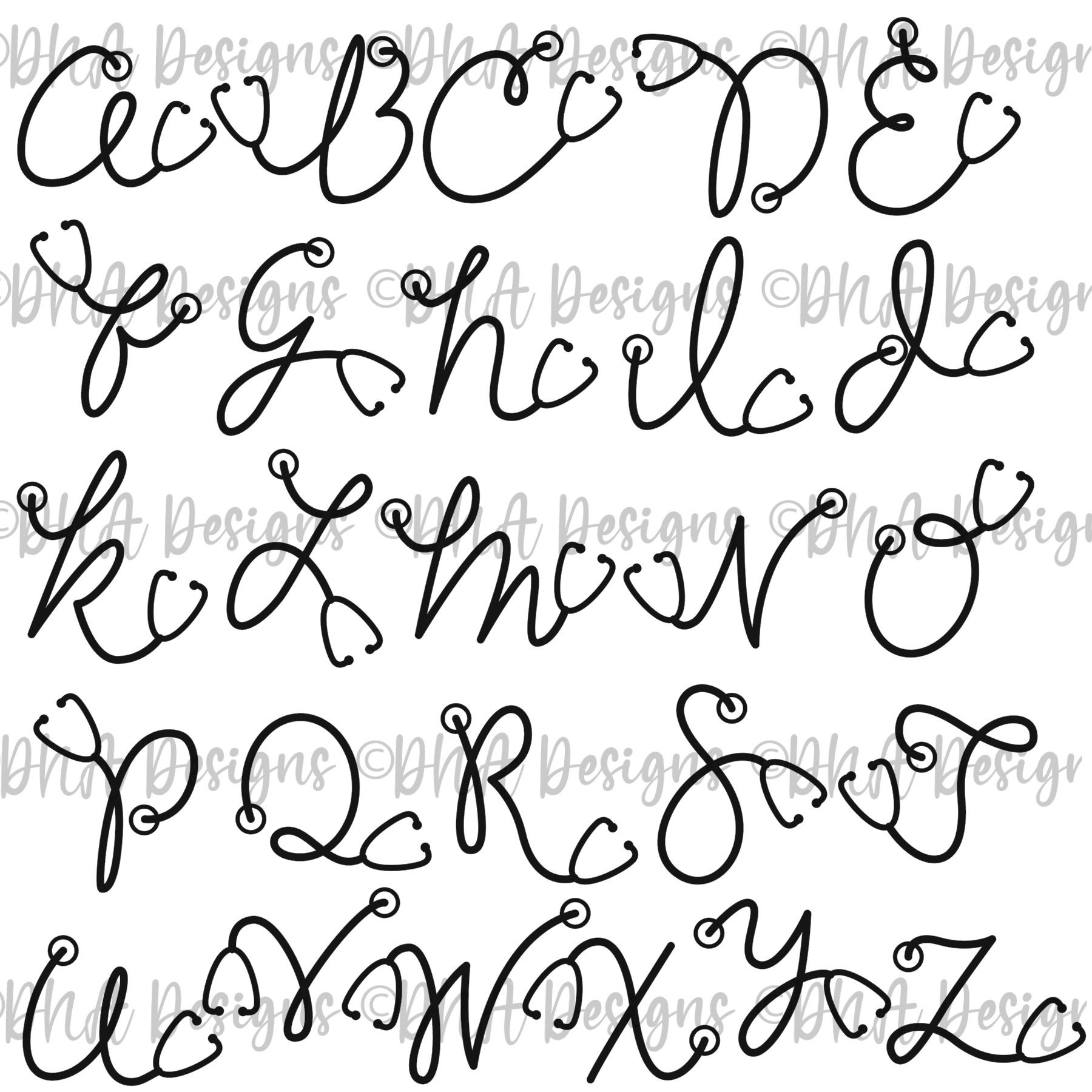 Stethoscope Font