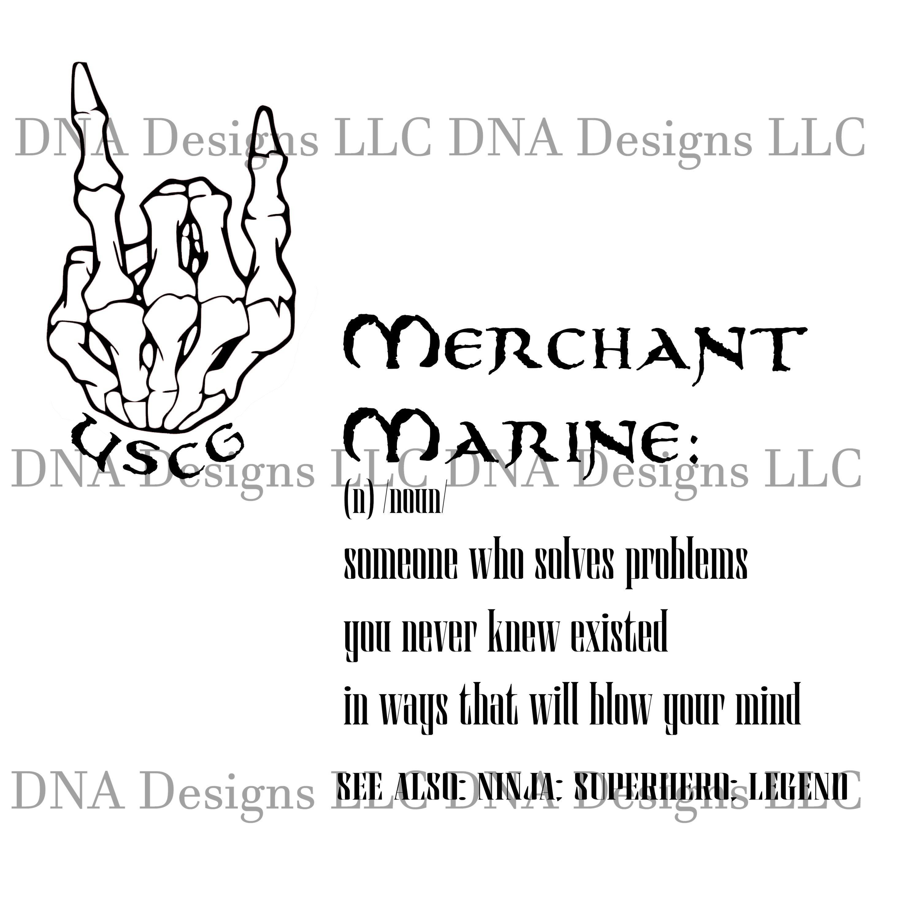 Merchant Mariner Front and Back SVG, PNG Design - Etsy