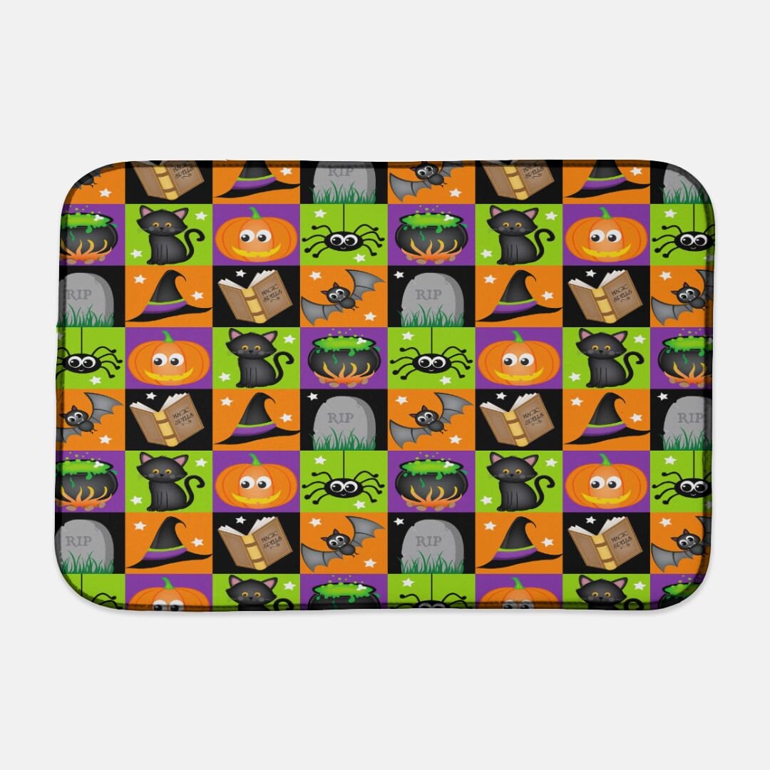 Halloween Dish Mat Holiday Kitchen Dish Fruit Vegetable - Etsy