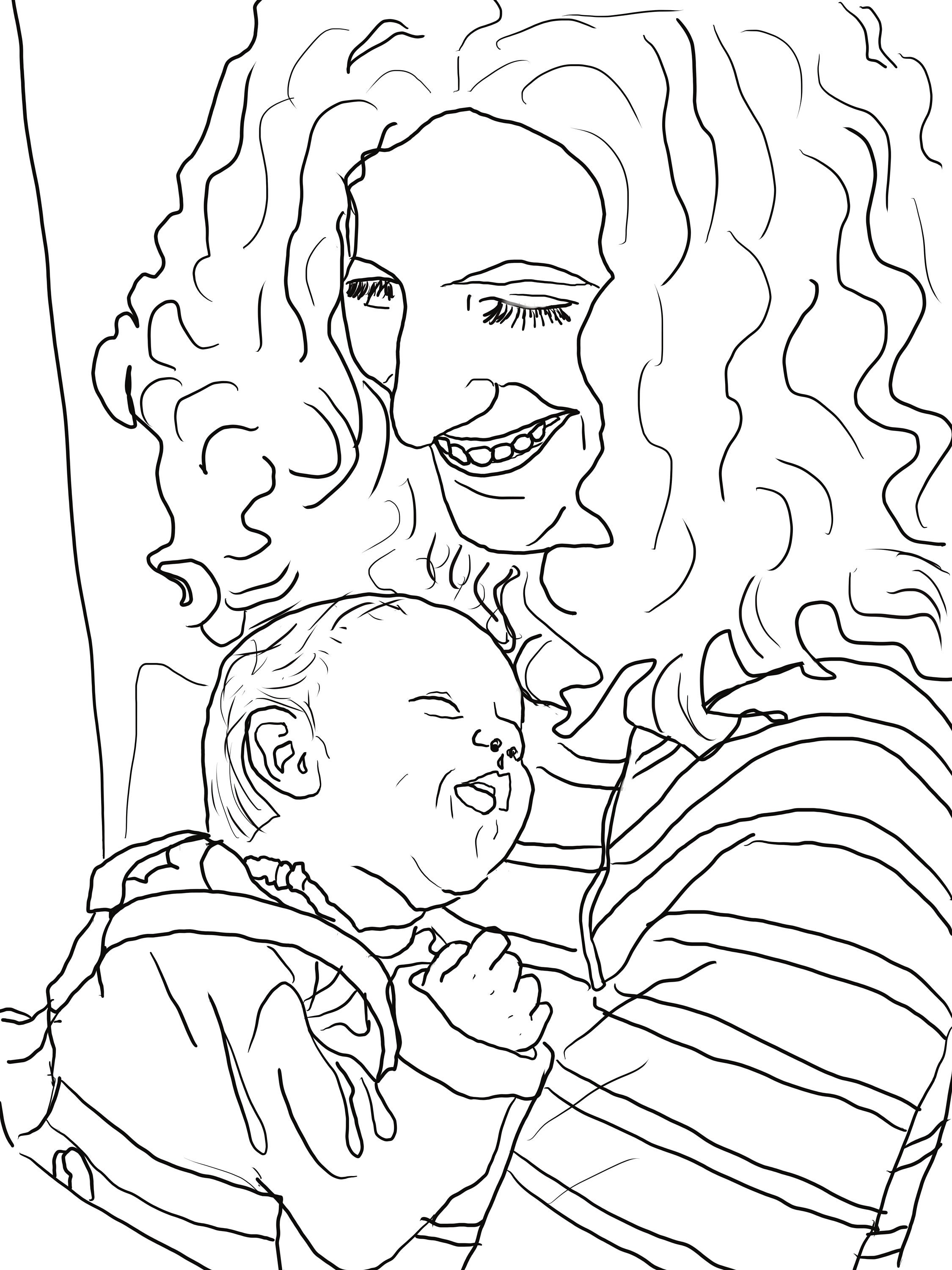 Father Face Coloring Pages