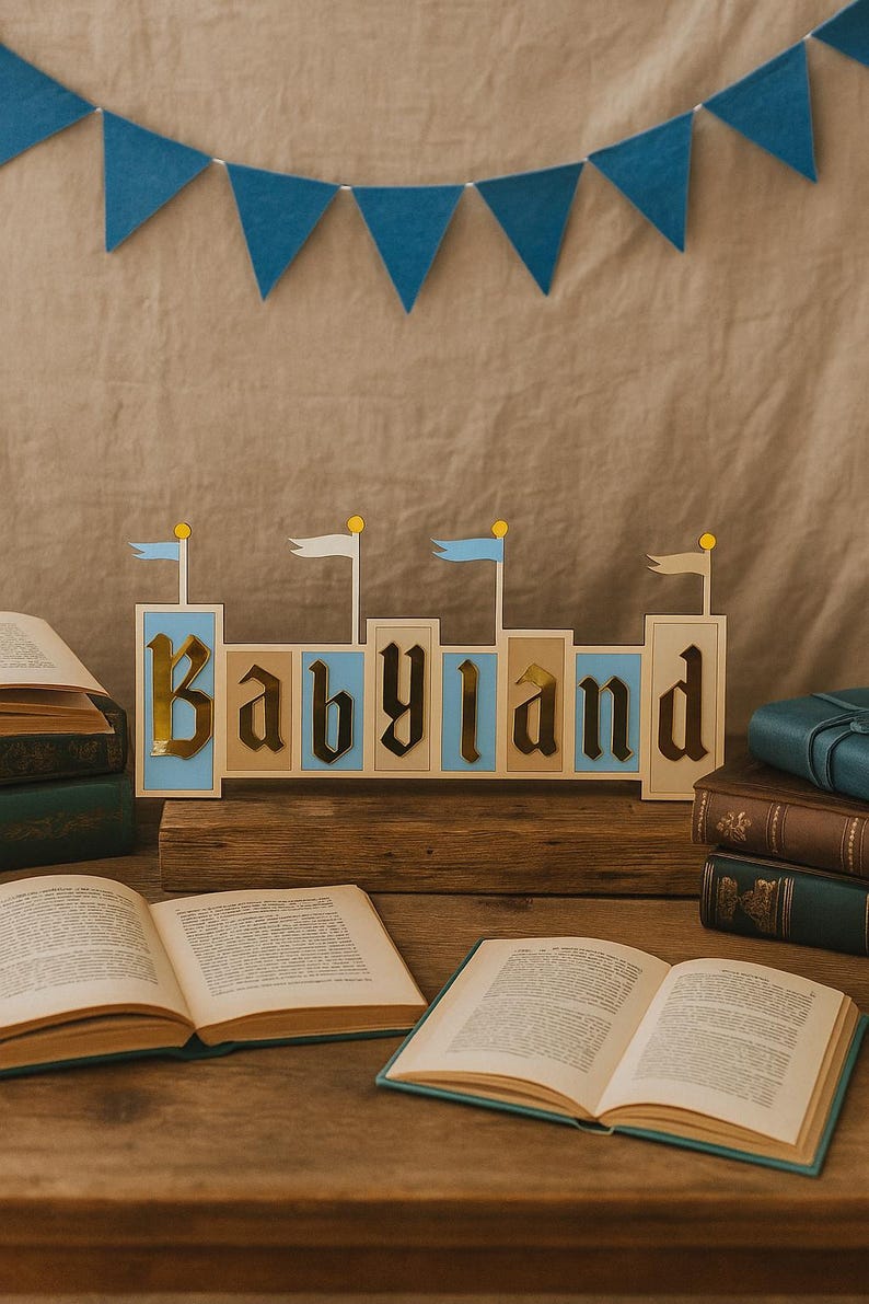Babyland Blue Baby Shower Sign: Disneyland-inspired Party Decor - Etsy