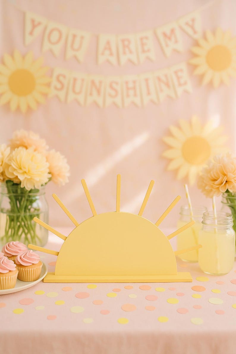 Sun Theme Centerpiece Sign: Baby Shower Birthday Party Decor - Etsy