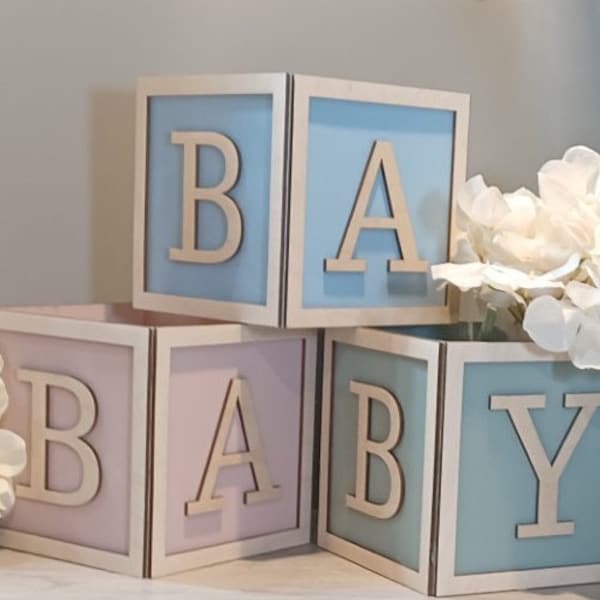 Baby Shower Blocks - Etsy