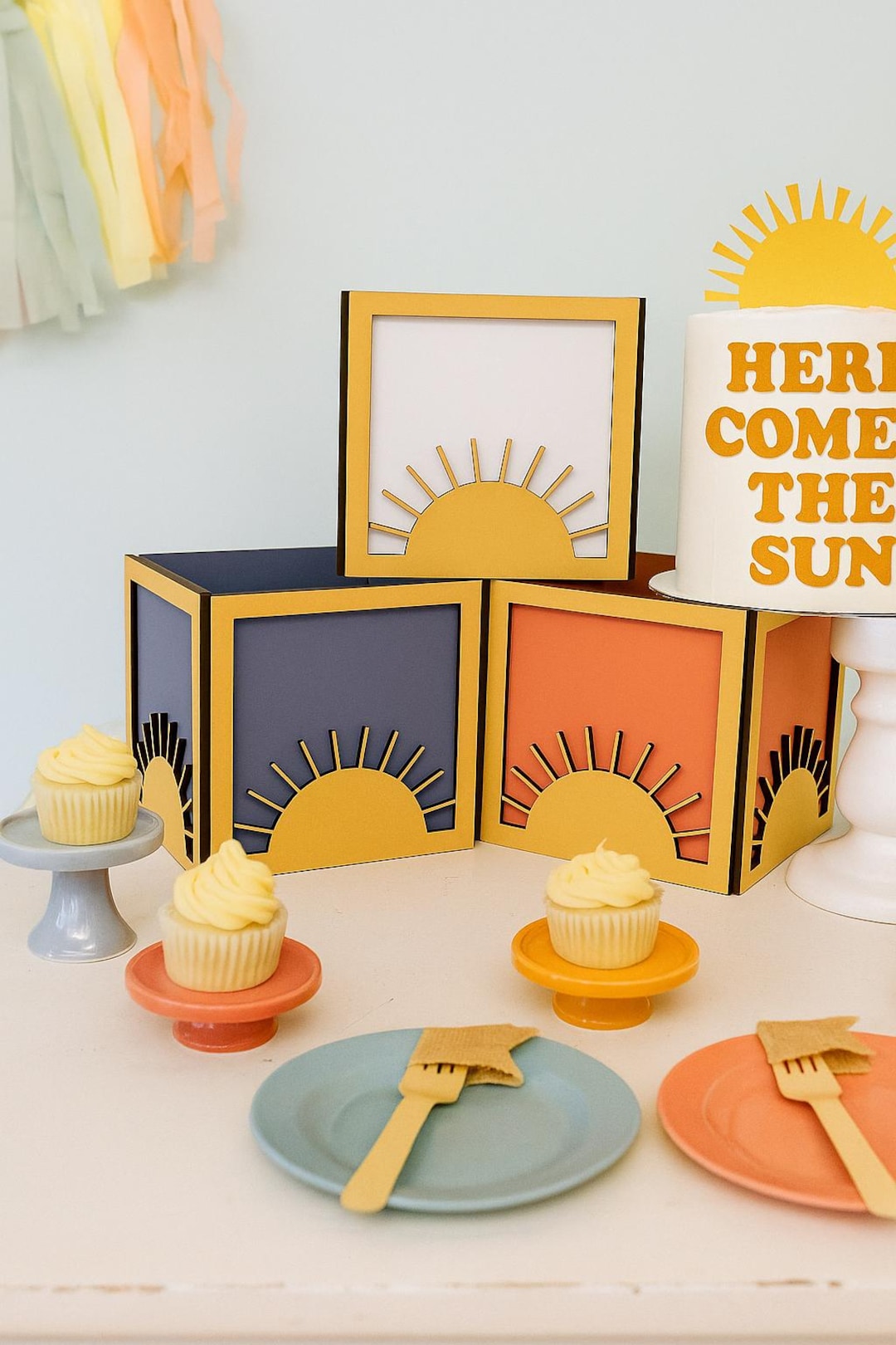 Sun Centerpiece Box: Boho Baby Shower Decor, Party Decor - Etsy