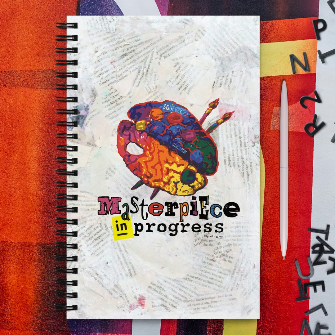 Masterpiece in Progress - Dotted Spiral Notebook / Bullet Journal ...