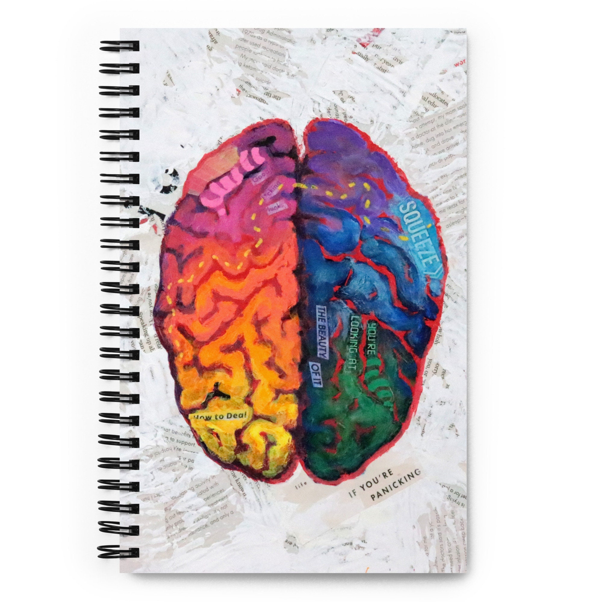 The Brain - Spiral Notebook / Bullet Journal / Sketchbook - Anatomical ...
