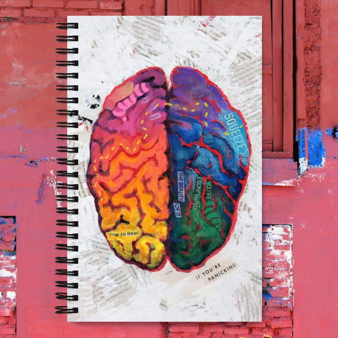 The Brain - Spiral Notebook / Bullet Journal / Sketchbook - Anatomical ...