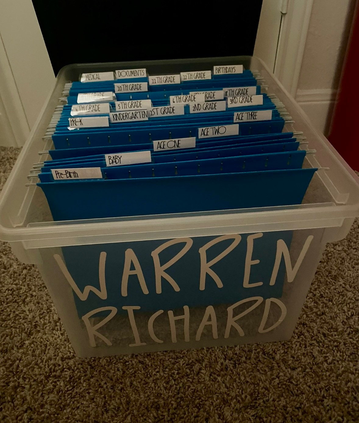 DIY Baby Milestone File Organizer **box NOT Included** - Etsy