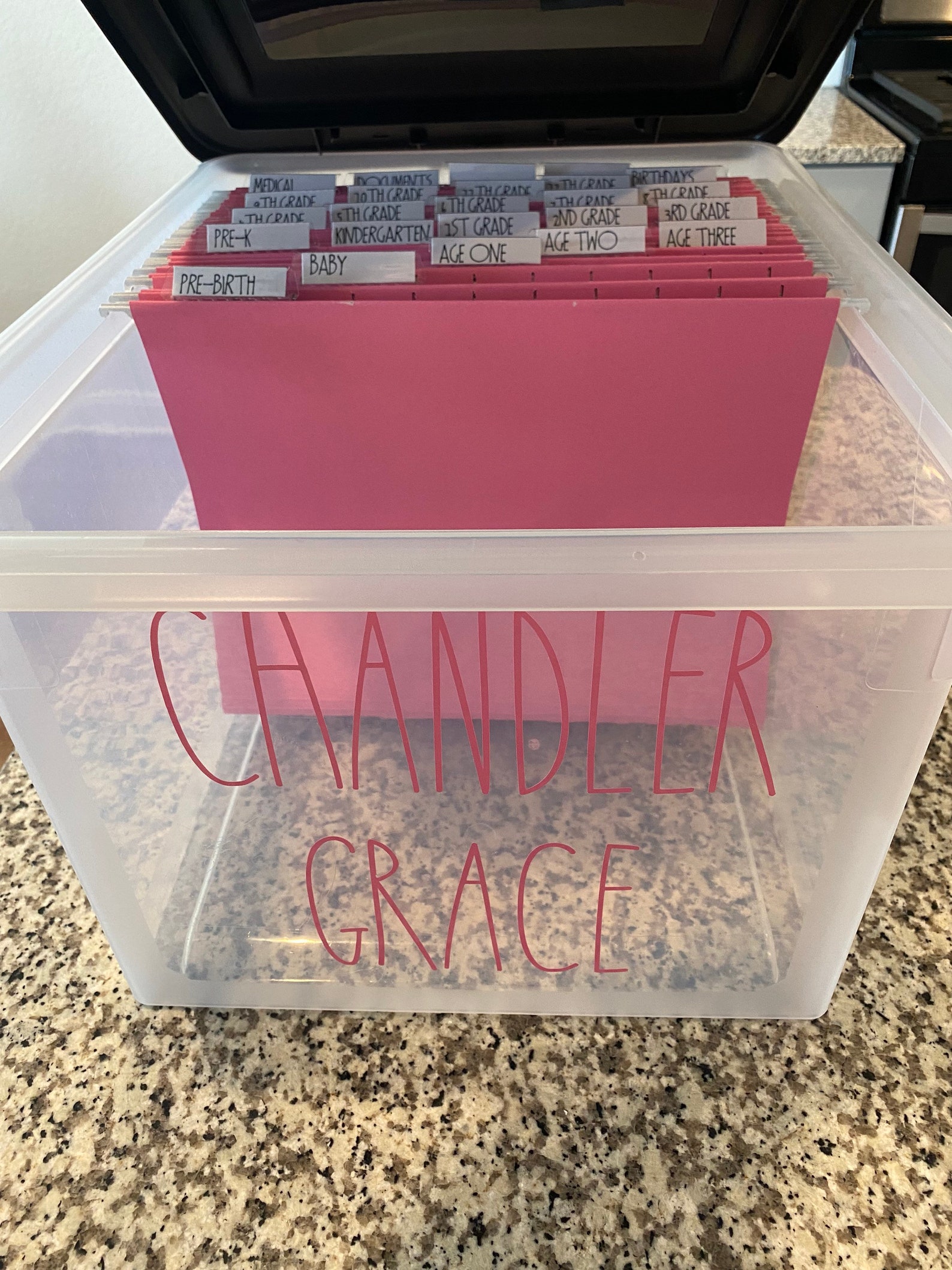 DIY Baby Milestone File Organizer box NOT Included | Etsy