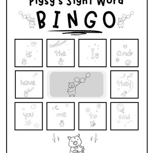 Pigsys First 20 Sight Words - Etsy