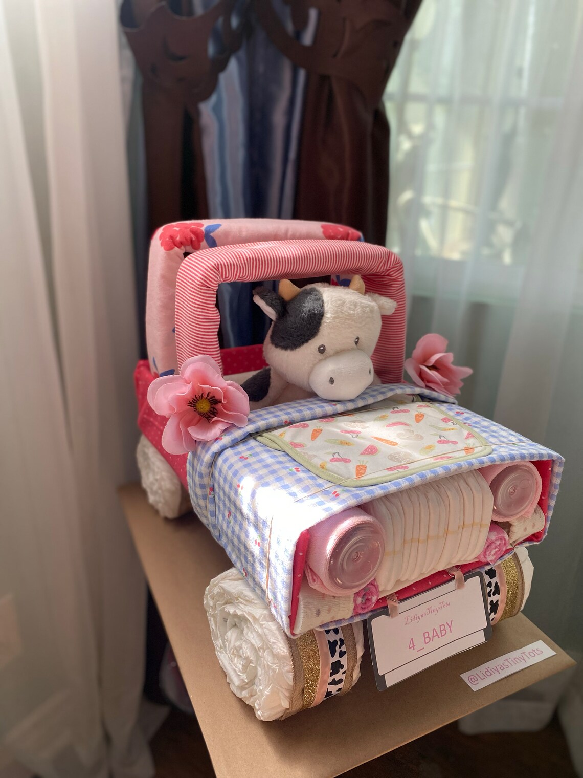 Cow SUV Diaper Cake, Farm Theme Baby Shower Gift - Etsy