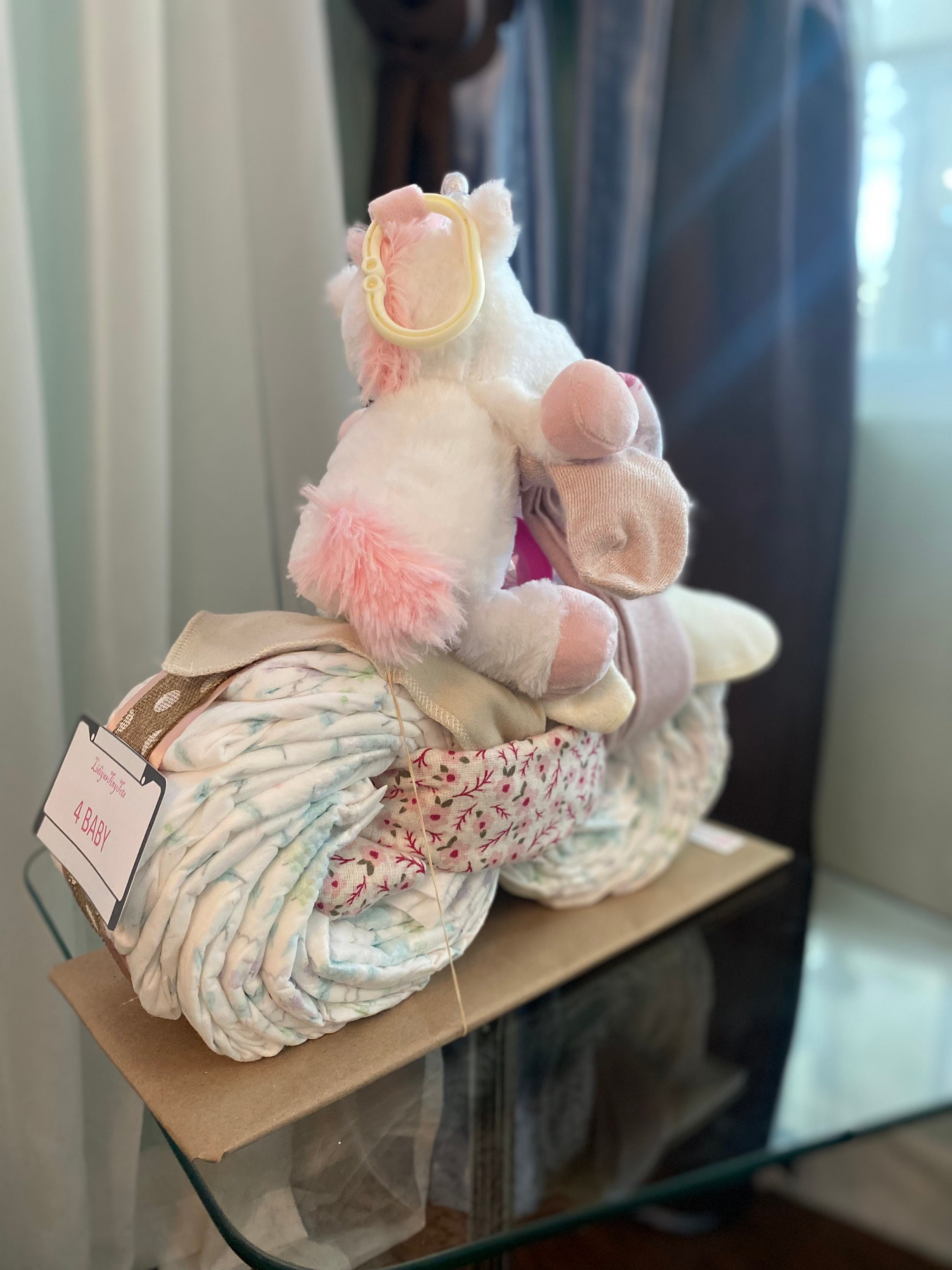 Baby Girl Diaper Motorcycle Diaper Cake - Etsy