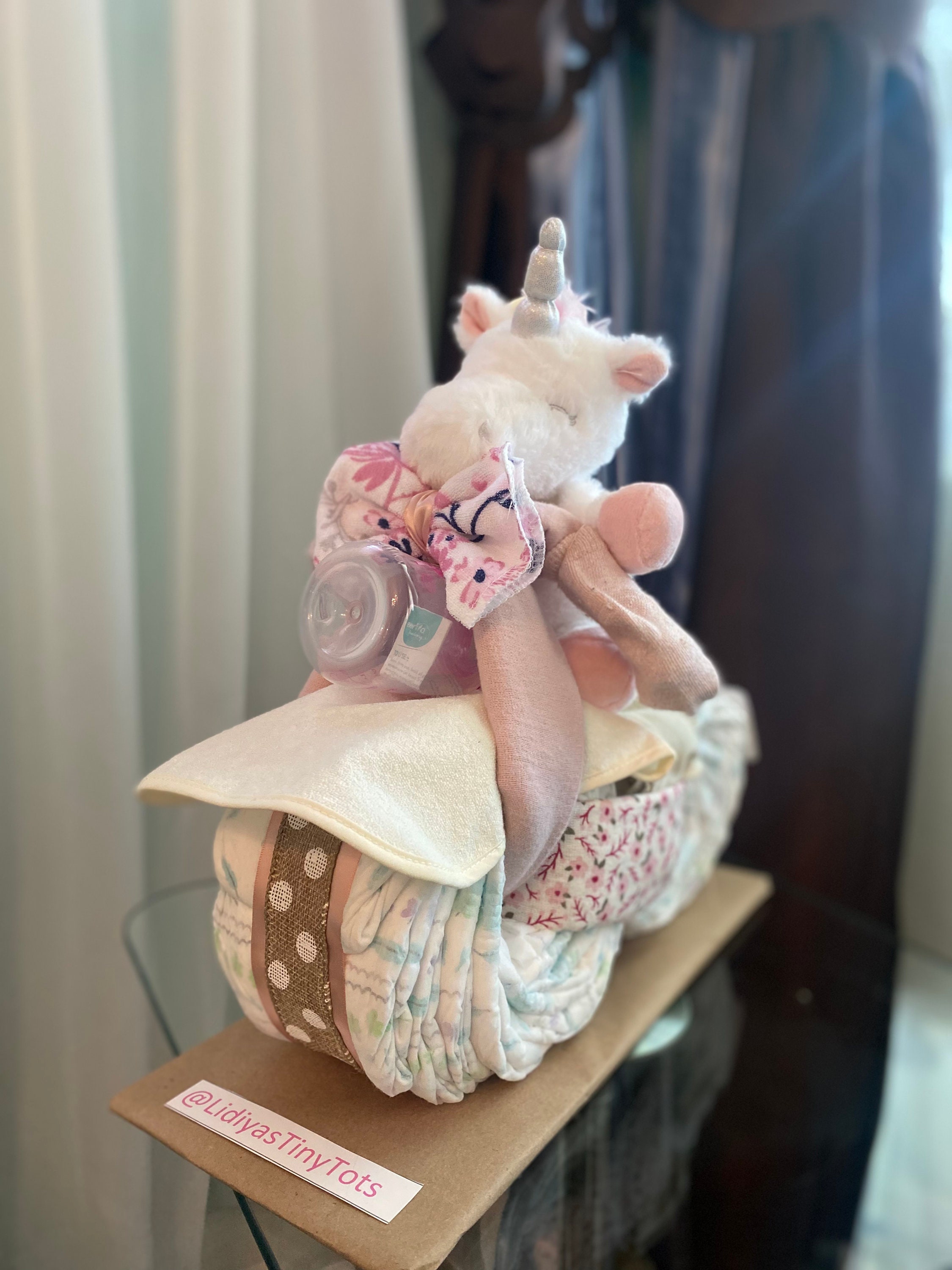 Baby Girl Diaper Motorcycle Diaper Cake - Etsy