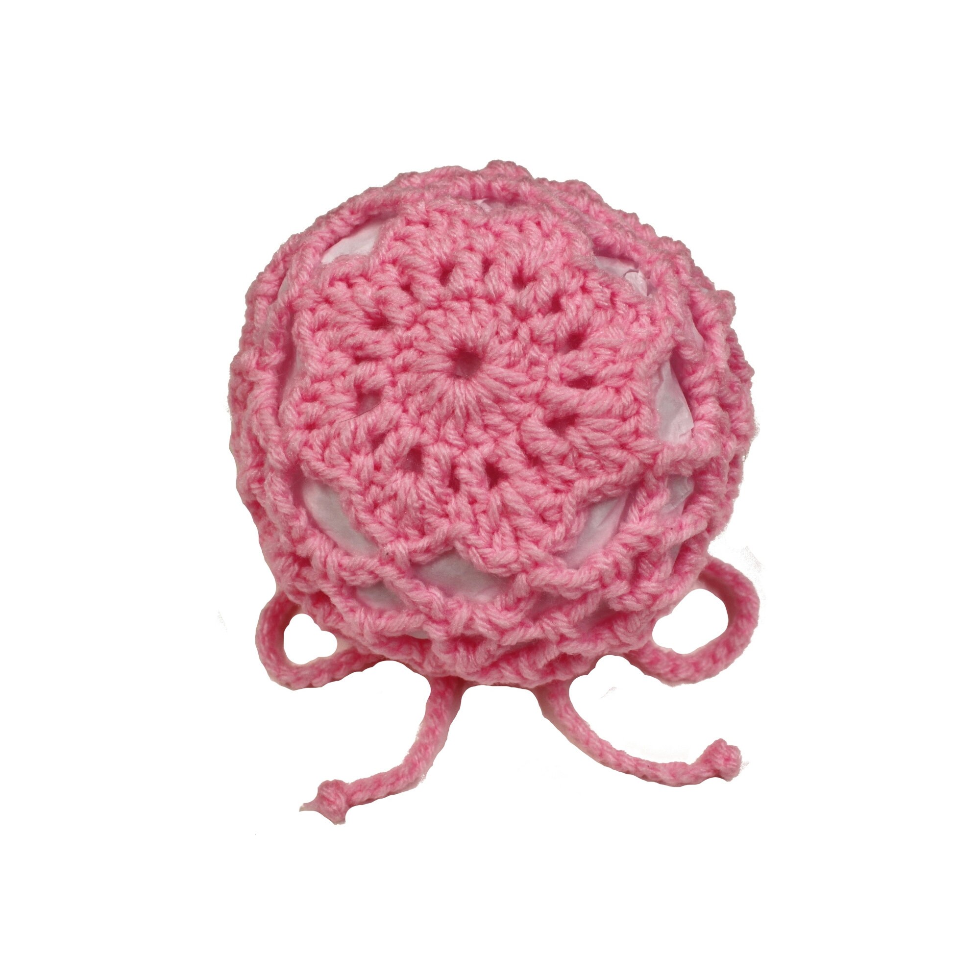 Hair Bun Cover - 70's Vintage Crocheted Flower W/drawstring – True ...