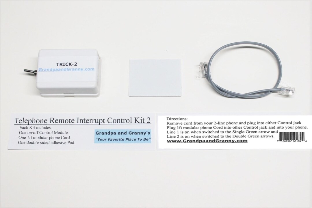 TRICK-2 L1 OR L2 - Landline Telephone Cord On/off Disconnect Switch for ...