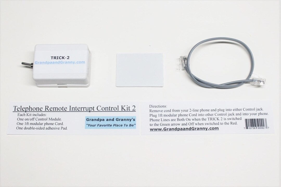 TRICK-2 L1 AND L2 - Landline Telephone Cord On/off Disconnect Switch ...