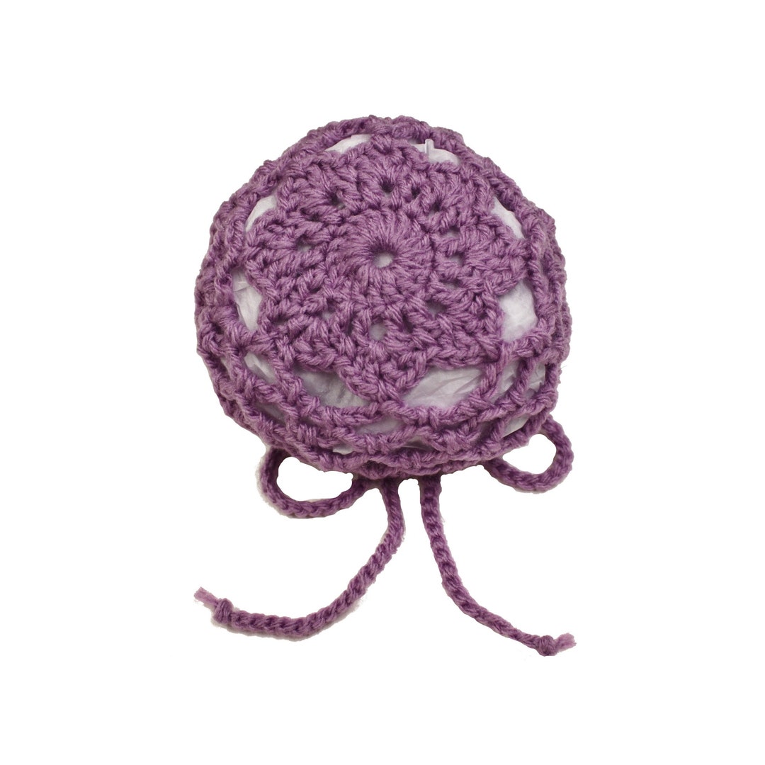 Hair Bun Cover - 70's Vintage Crocheted Flower W/drawstring – Perfect ...