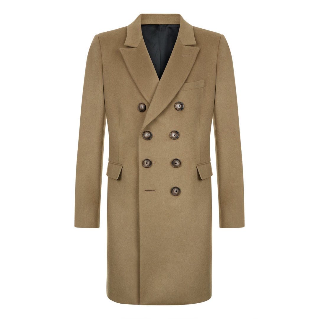 Cashmere Coat Double Breasted Beige - Etsy