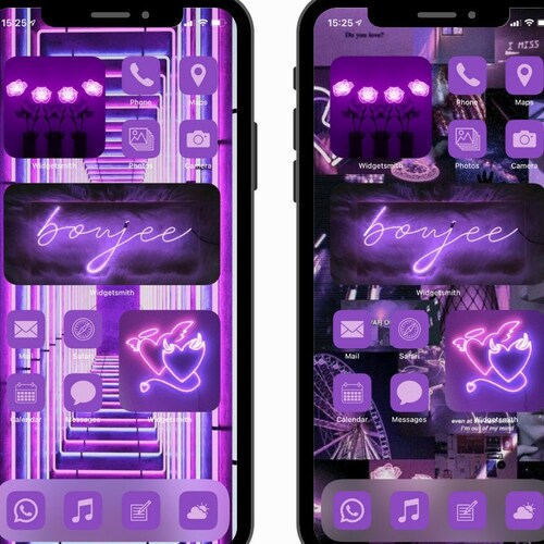 Blue Ios 14 App Icon Pack Neon Aesthetic Ios 14 Icons - Etsy