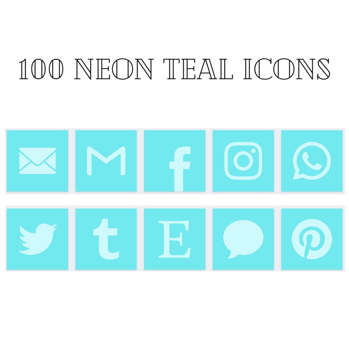 100 Ios 14 Neon Glow Icon Pack-icon Neon Png-ios 14 Neon-neon Green ...