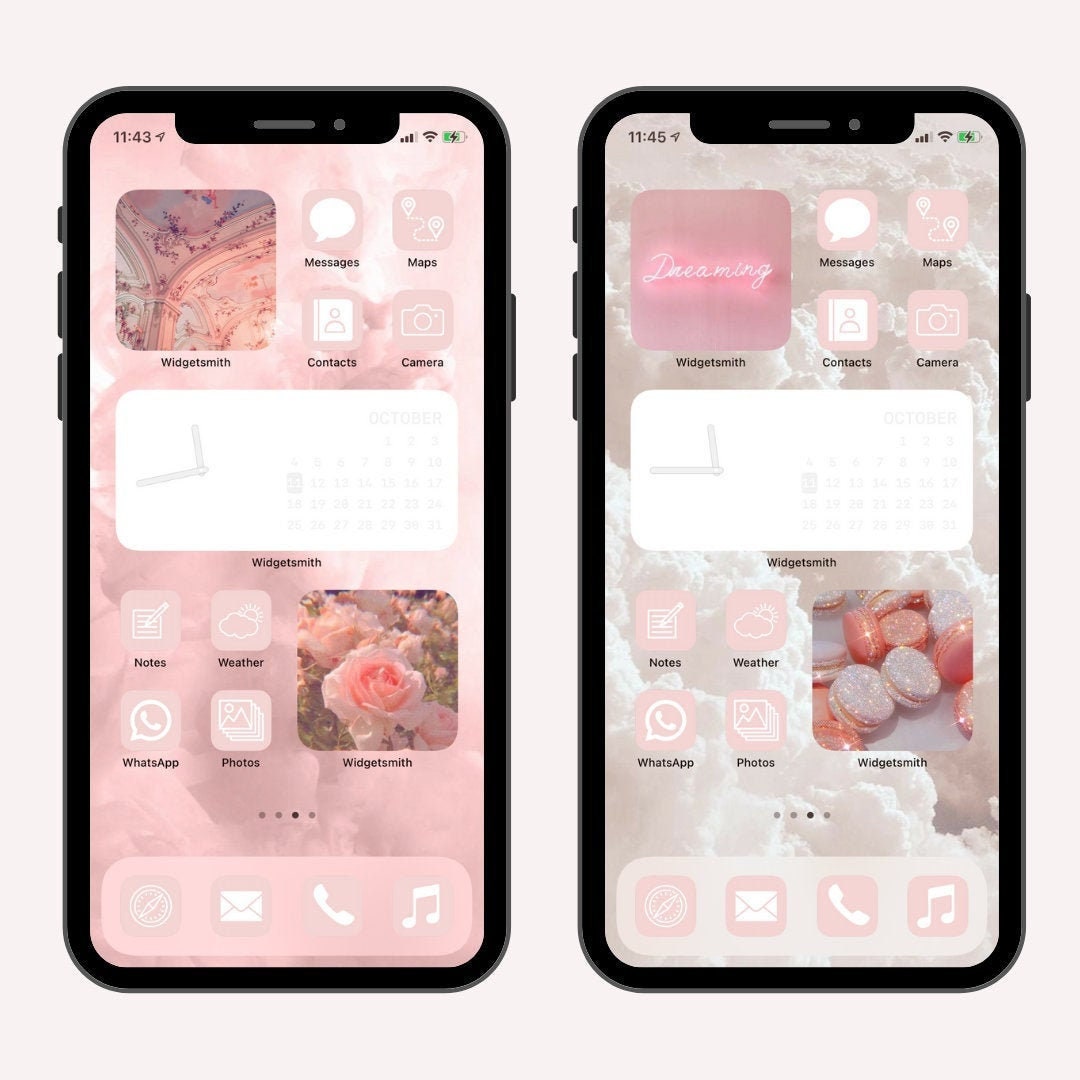 100 Ios 14 Rose Icons-rose Aesthetic-ios 14 Rose-minimalist Ios Icons ...