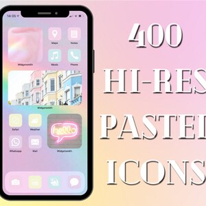 400 Ios 14 Pastel Icons-pastel Ios 14-pastel Yellow Aesthetic-pastel ...