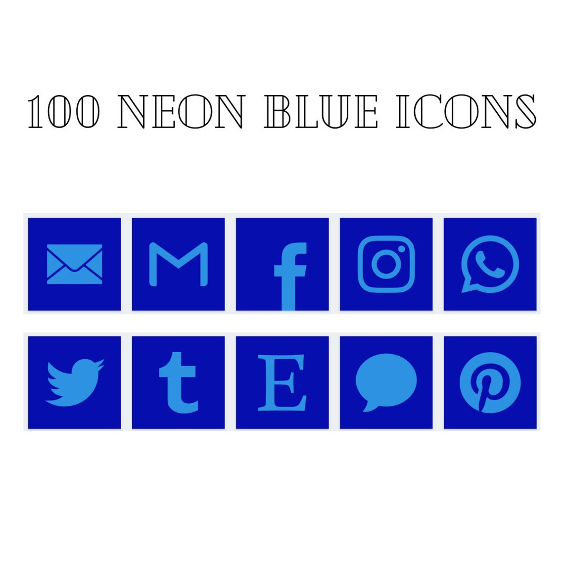 100 Ios 14 Neon Glow Icon Pack-icon Neon Png-ios 14 Neon-neon Blue Icon ...