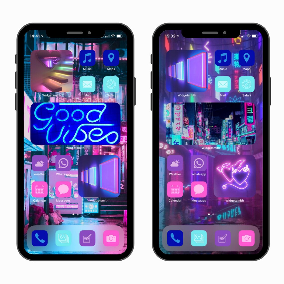 400 Ios 14 Neon Icon Pack neon Sign-neon Icons App-neon Icons Iphone ...
