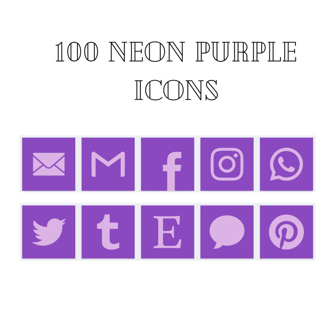100 Ios 14 Neon Glow Icon Pack-icon Neon Png-ios 14 Neon-neon Purple ...