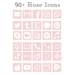 100 Ios 14 Rose Icons-rose Aesthetic-ios 14 Rose-minimalist - Etsy