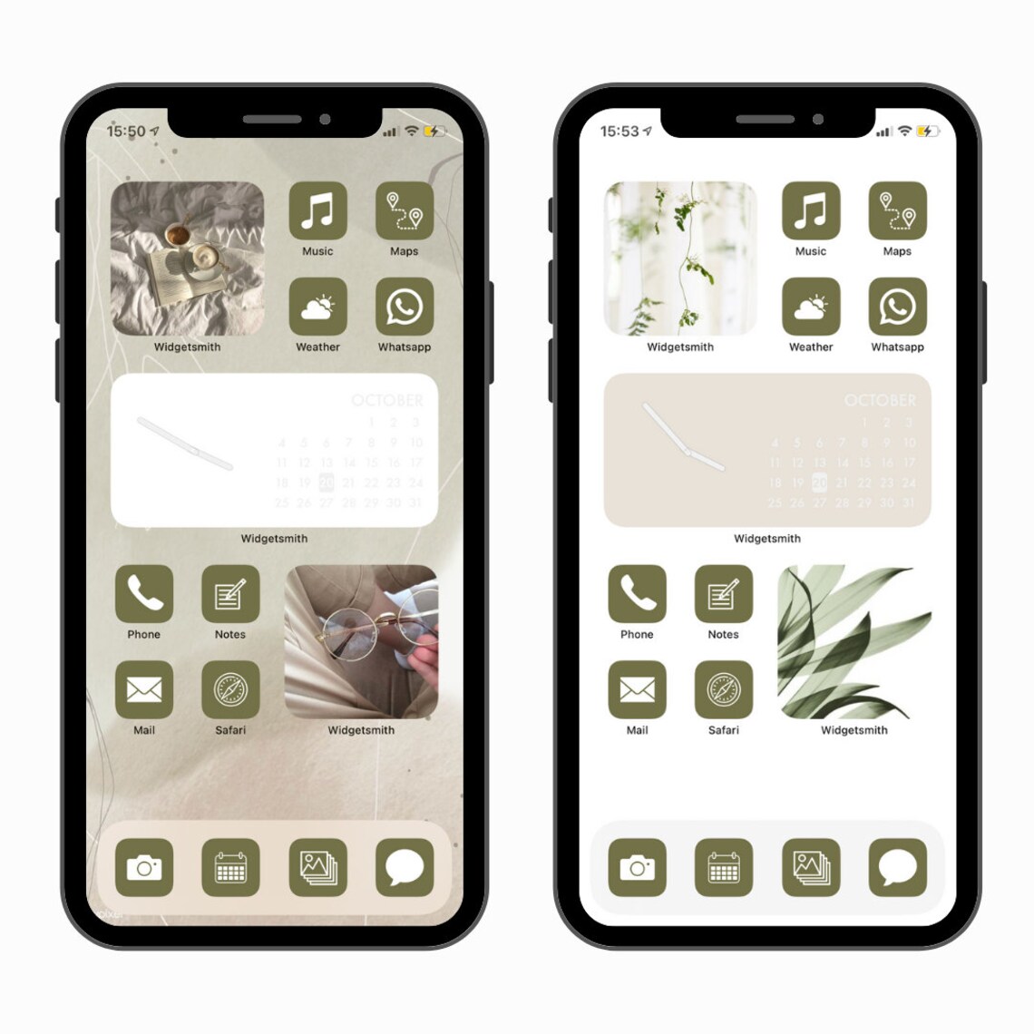 Green Ios Icons-olive Green Aesthetic-100 Ios 14 Icons-minimalist Ios ...