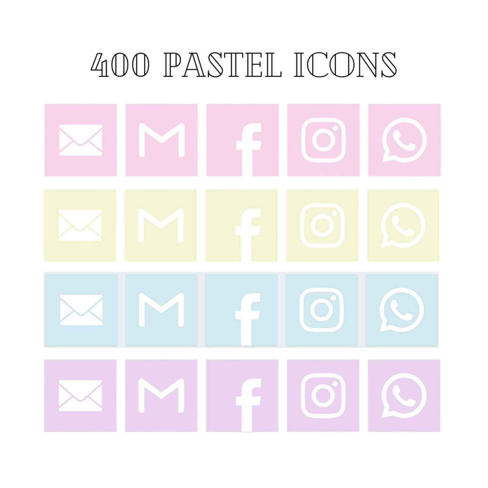 400 Ios 14 Pastel Icons-pastel Ios 14-pastel Yellow Aesthetic-pastel ...