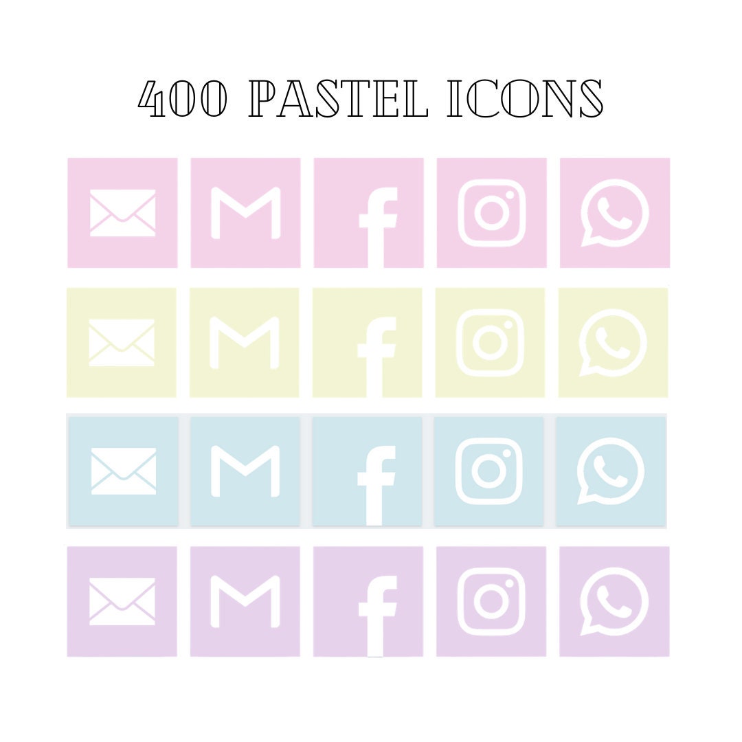 400 Ios 14 Pastel Icons-pastel Ios 14-pastel Yellow Aesthetic-pastel ...