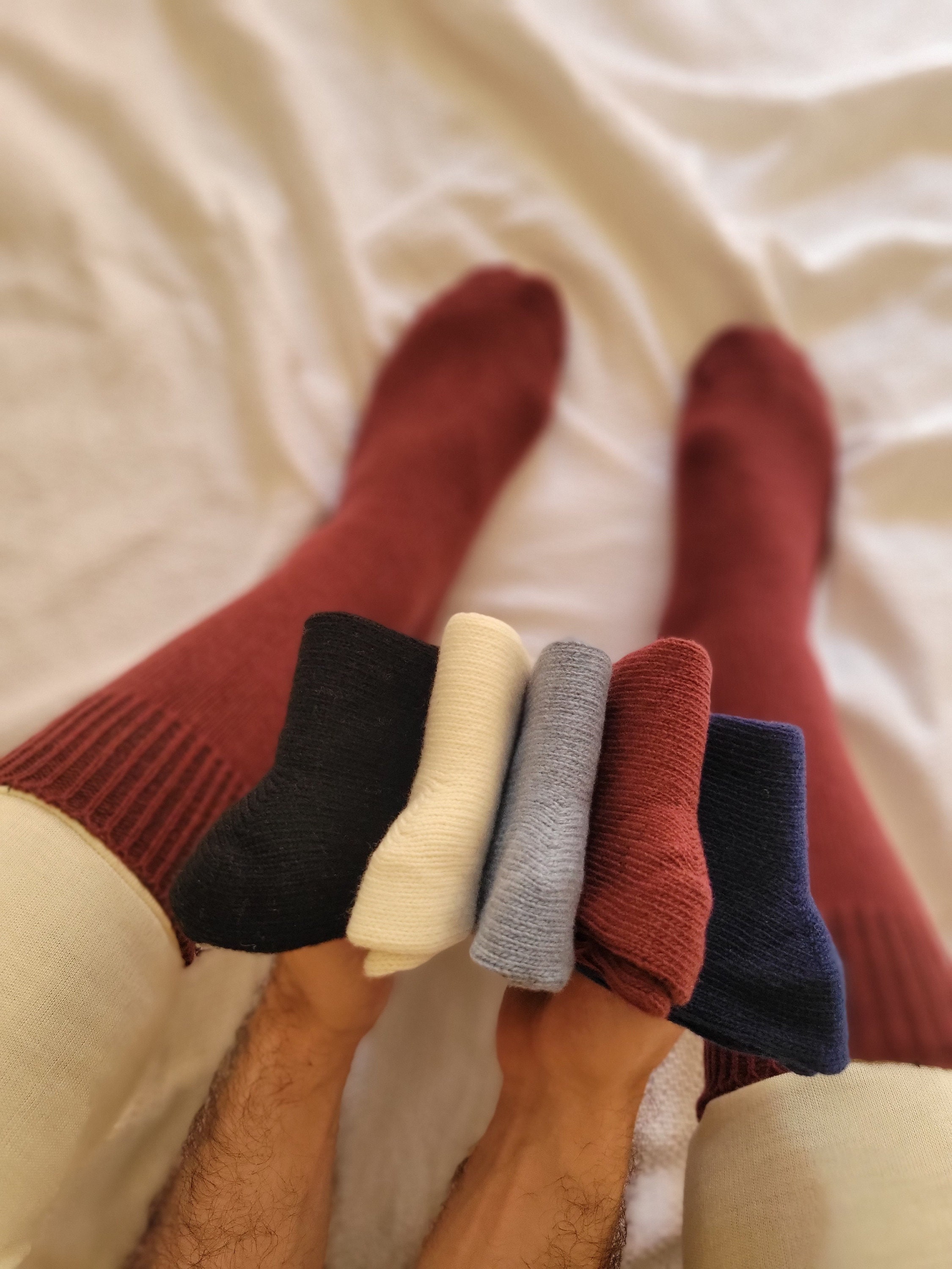 Wool Socks Plain Design %100 Merino Wool Socks Wool Socks - Etsy