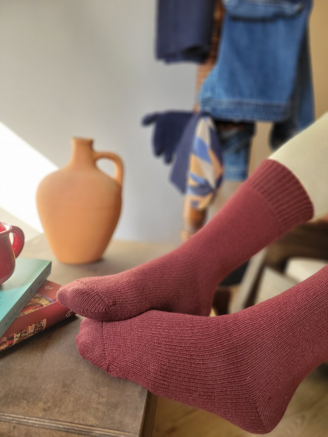 Wool Socks Plain Design %100 Merino Wool Socks Wool Socks - Etsy