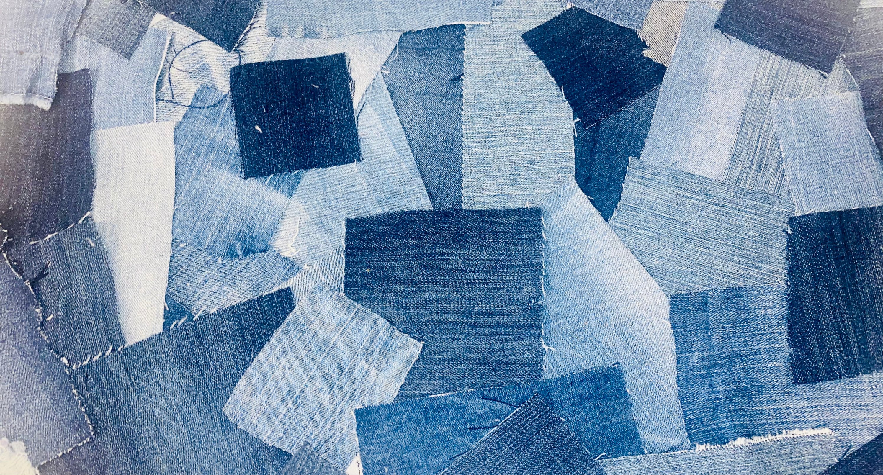 Denim Pieces - 50 + Pieces of Blue Jean Denim - Remnant Denim - Scrap ...