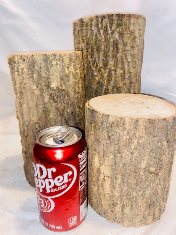 Rustic Wood Log Stumps Set of 3 Large Rustic Wood - Etsy