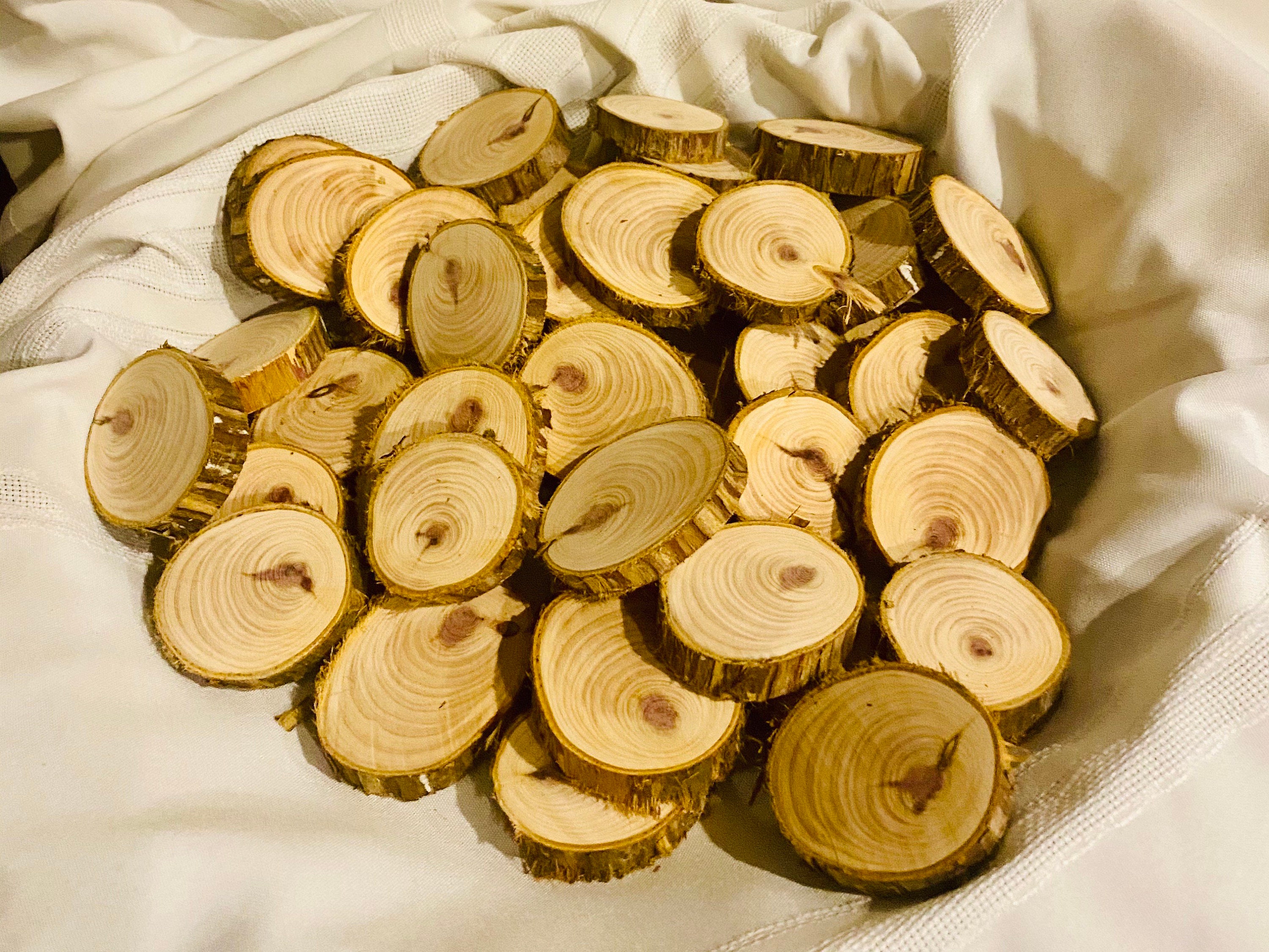 Natural Edge Cedar Craft Rounds Small 1 1/2 Diameter - Etsy