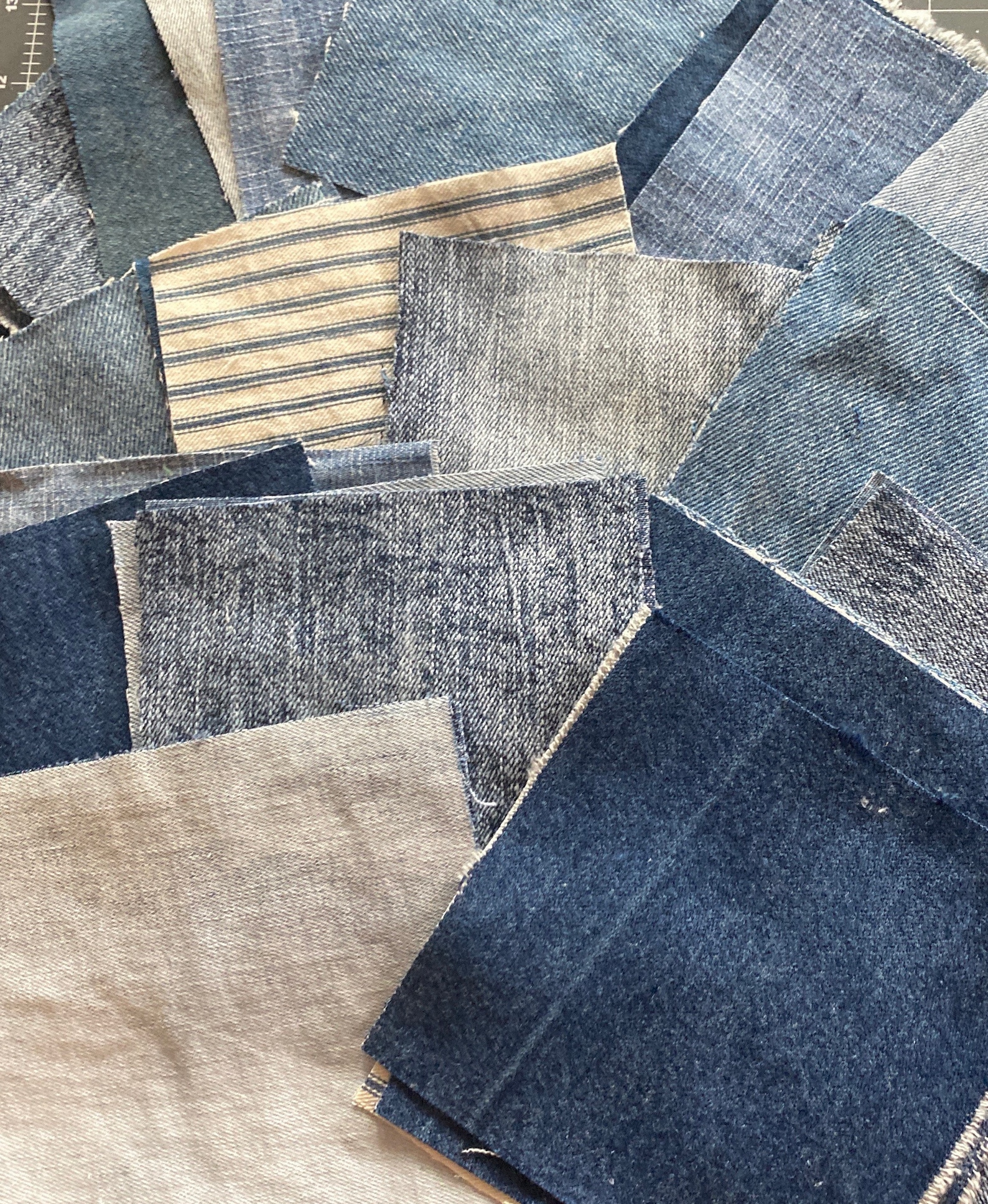 Precut Denim Squares Size 5X5 Inches 50 Count - Etsy
